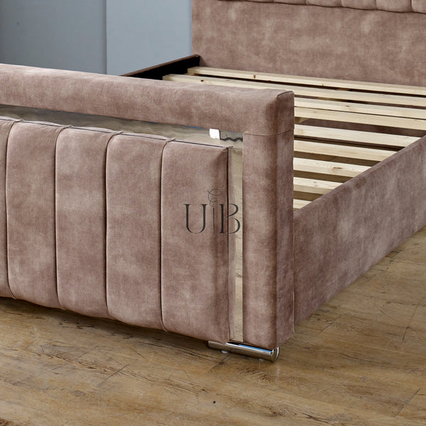 Elysian Mirror Bed Frame Hand Crafted – Upholstered Beds