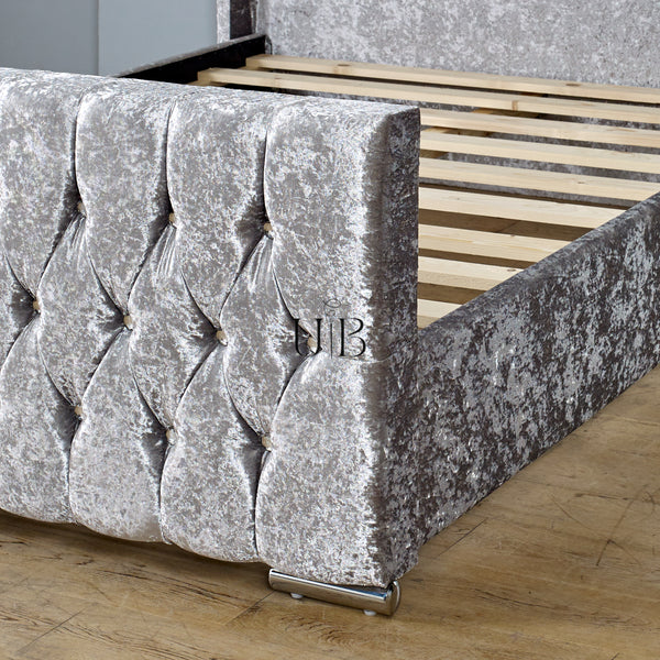 Stellar Wingback Bed Frame Hand Crafted – Upholstered Beds