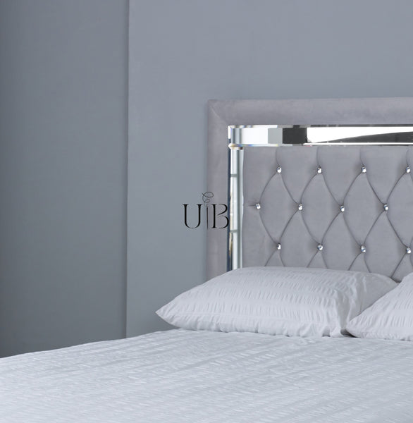 Emma Mirror Bed Frame Hand Crafted – Upholstered Beds